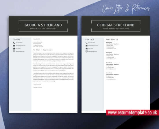 Simple Resume Template, Professional CV Template Design, CV Layout ...