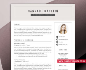 Modern Resume Template, Creative CV Template Design, Fully Editable MS ...