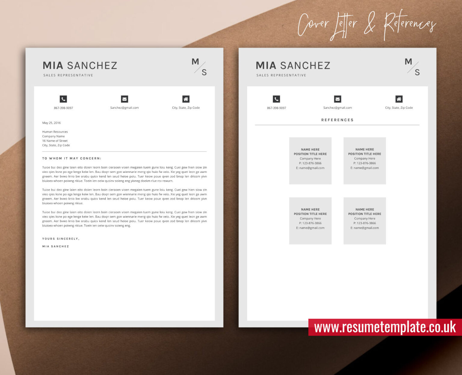 Modern Resume Template, Creative CV Template Design, CV Layout, Fully ...
