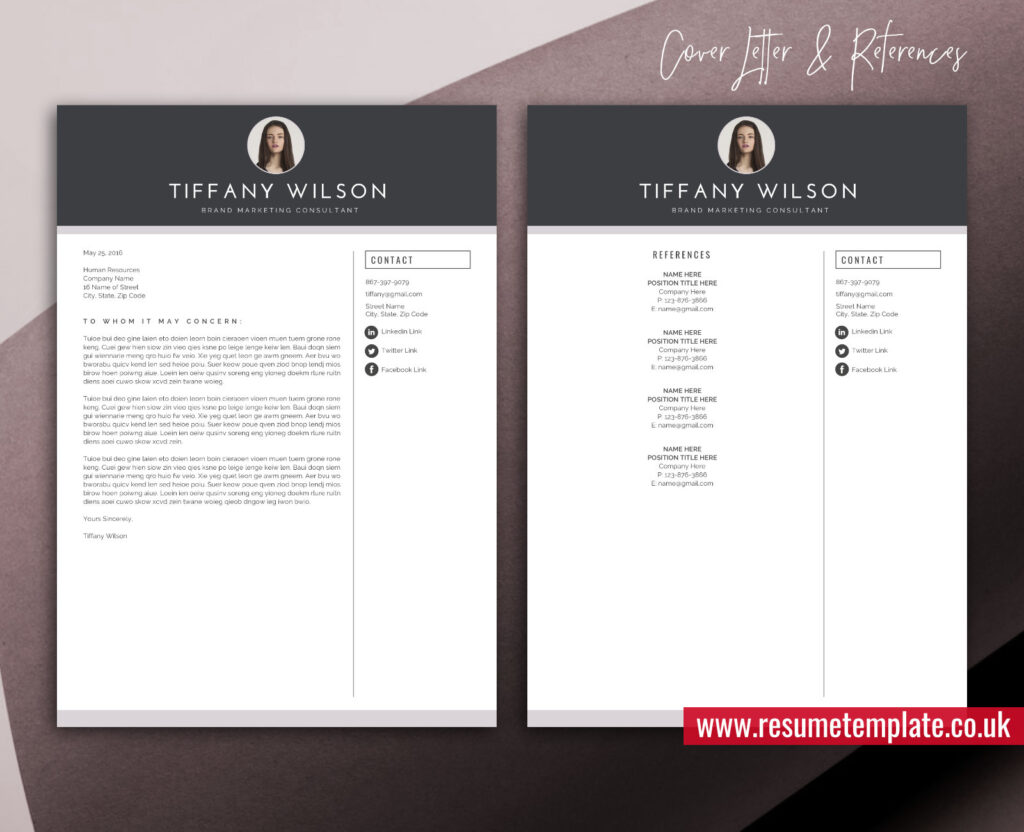 Student CV Template for Word, Curriculum Vitae, Simple Resume Design, 1 ...
