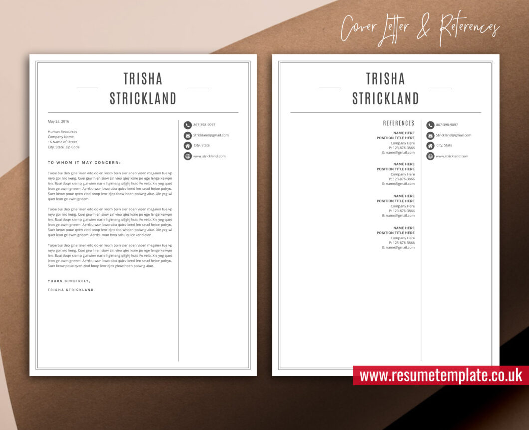 Clean Resume Template for freshers, Modern CV Template, CV Sample ...