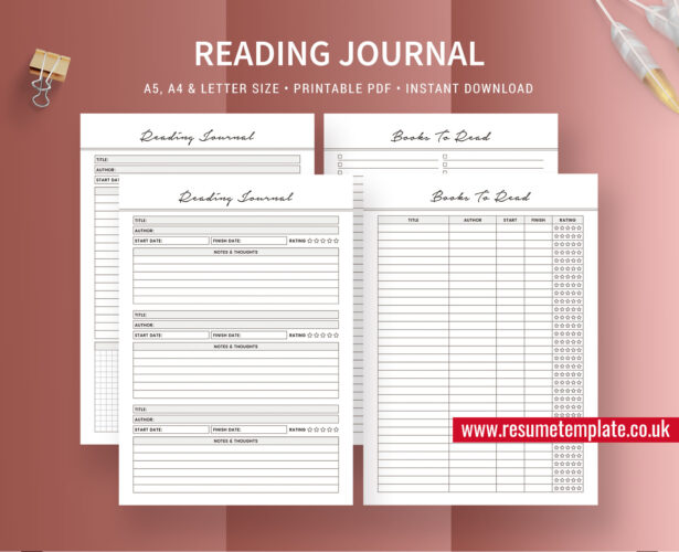 Reading Journal, Books To Read, Reading Log, Book Review, Printable ...
