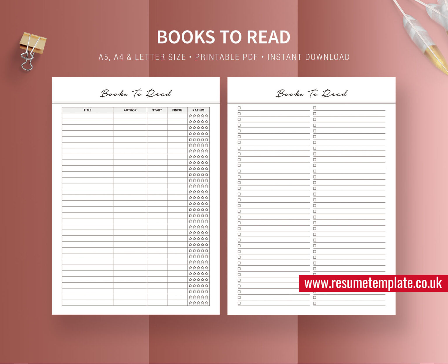 Reading Journal, Books To Read, Reading Log, Book Review, Printable ...