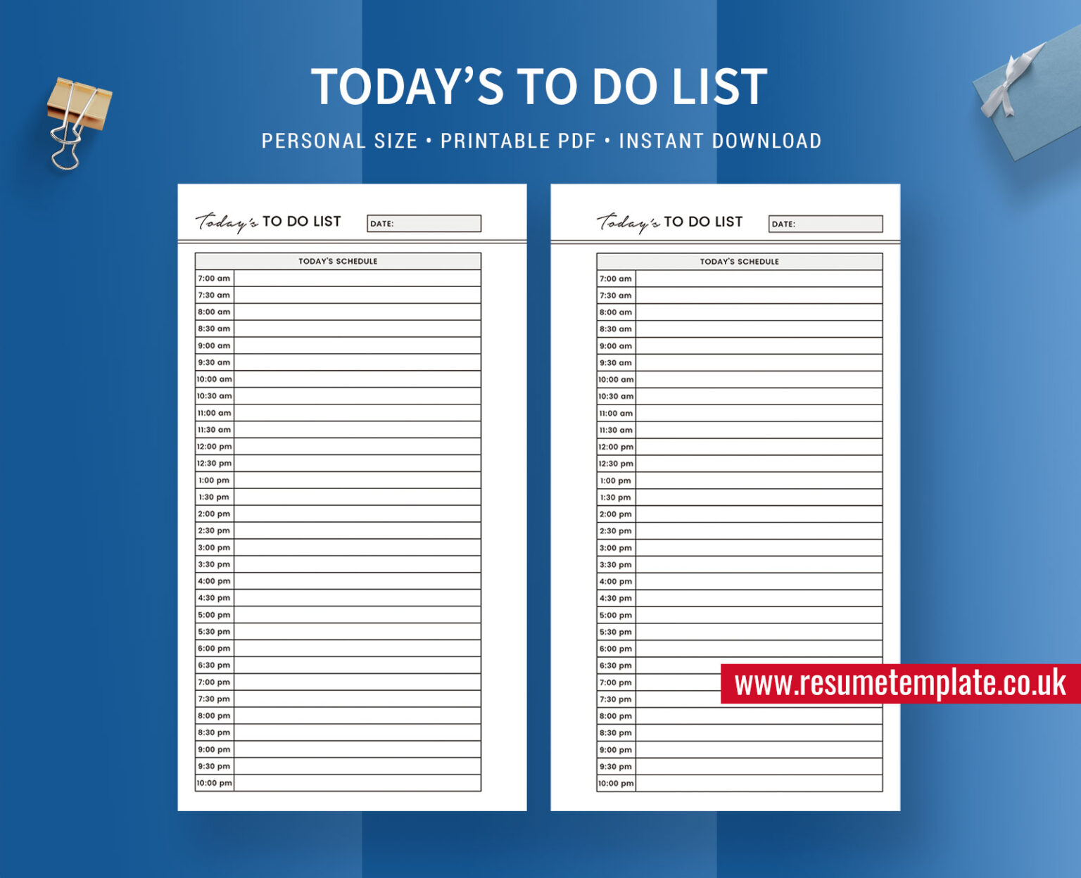 Today’s To Do List, Printable Planner Template, Planner Pages, Planner ...