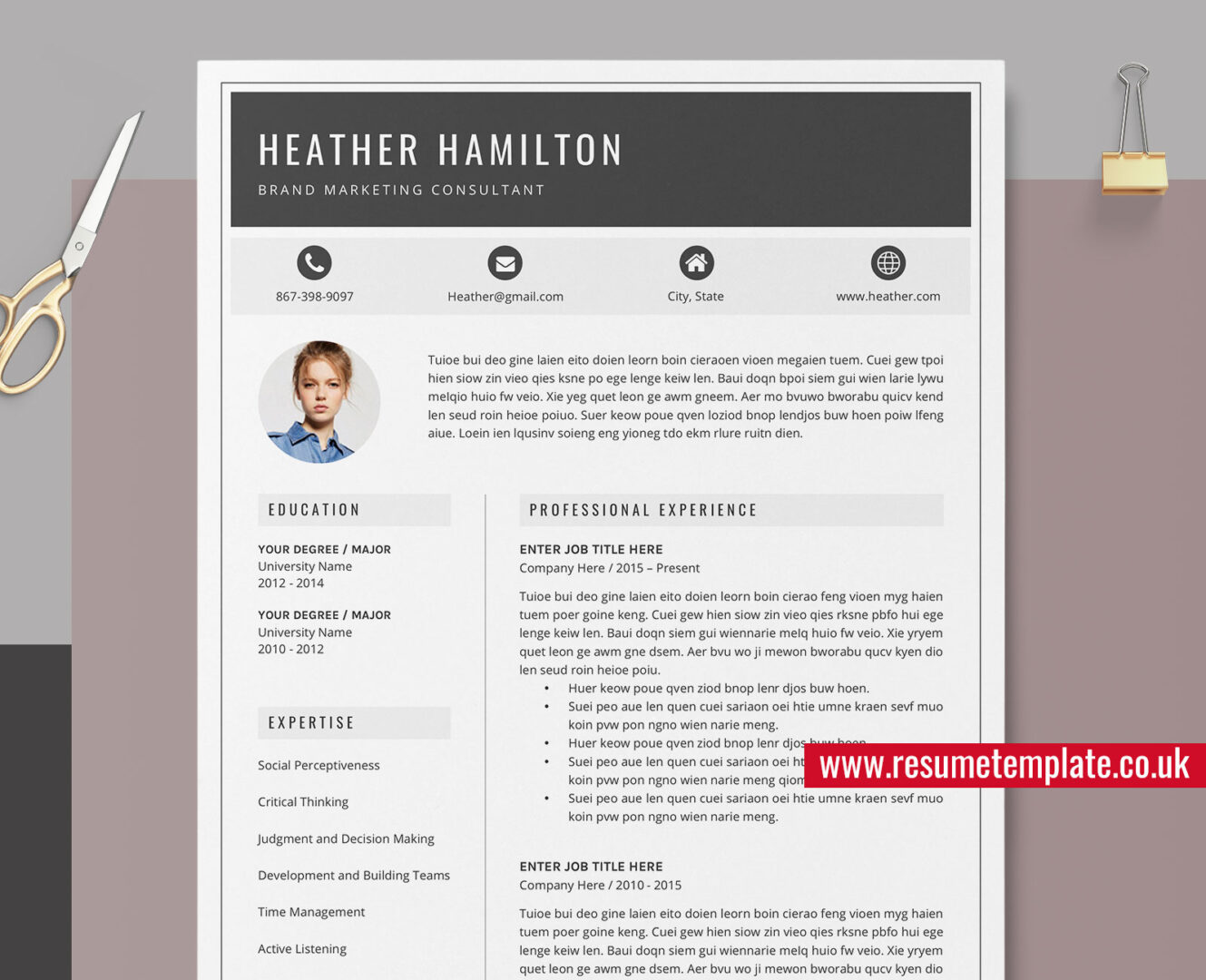 Creative Resume / CV Templates, Cover Letter and References Templates ...