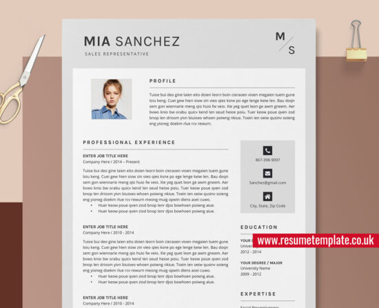 www.ResumeTemplate.co.uk-Mia-Resume – ResumeTemplate.co.uk