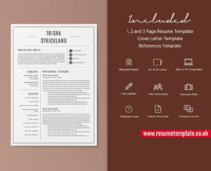 Clean Resume Template for freshers, Modern CV Template, CV Sample ...