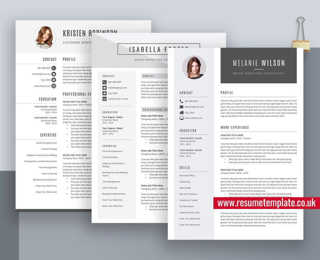 Resume Templates Bundle (MS Word) – ResumeTemplate.co.uk