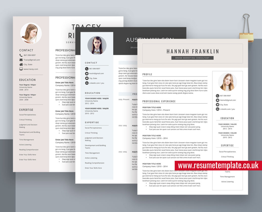 Resume Templates Bundle (MS Word) – ResumeTemplate.co.uk