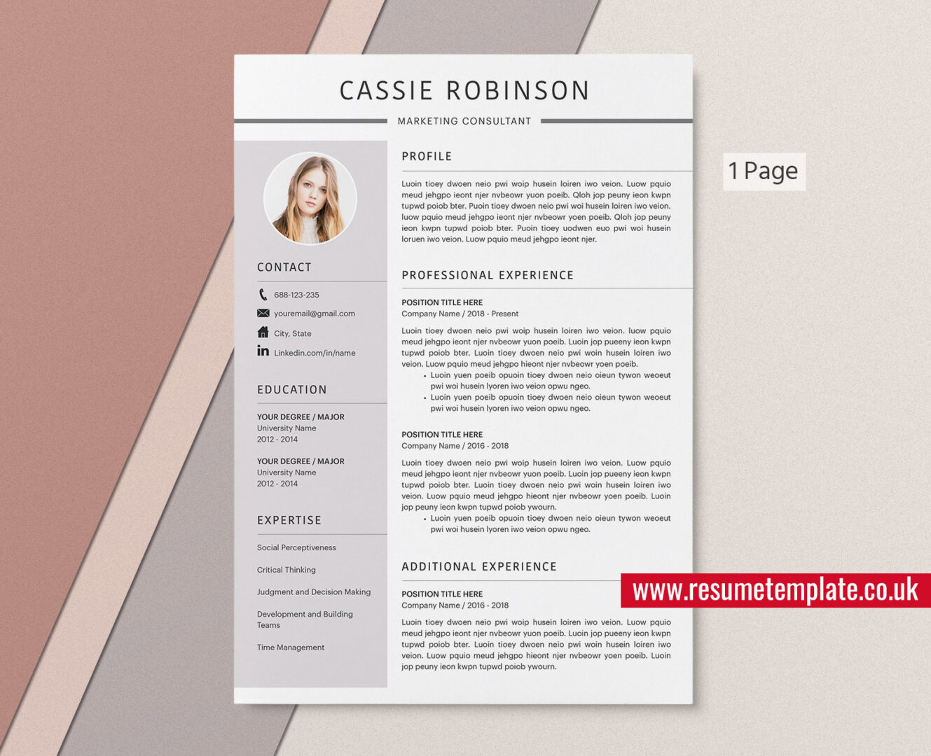 Mac Pages – Creative Resume / CV Template, Cover Letter and References ...