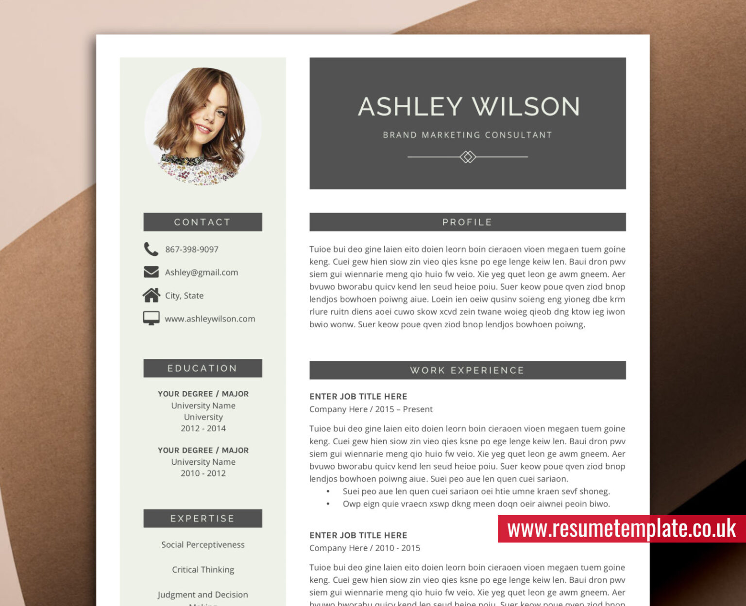 Creative Resume Template, Modern CV Template, CV Design, Fully Editable ...